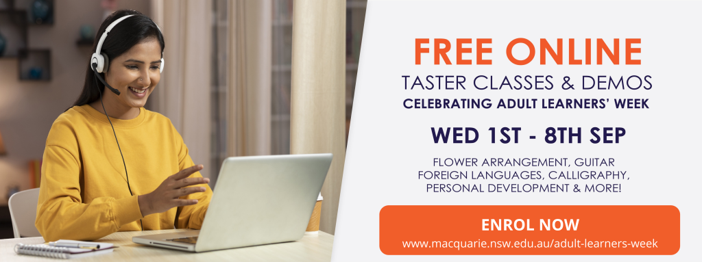Celebrate Adult Learners' Week - FREE Online Taster Classes